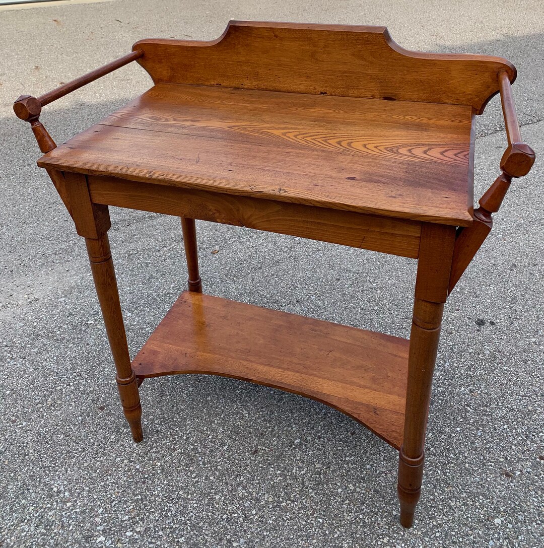 Antique Southern Custom-made Ash and Maple Washstand Bottom Shelf ...