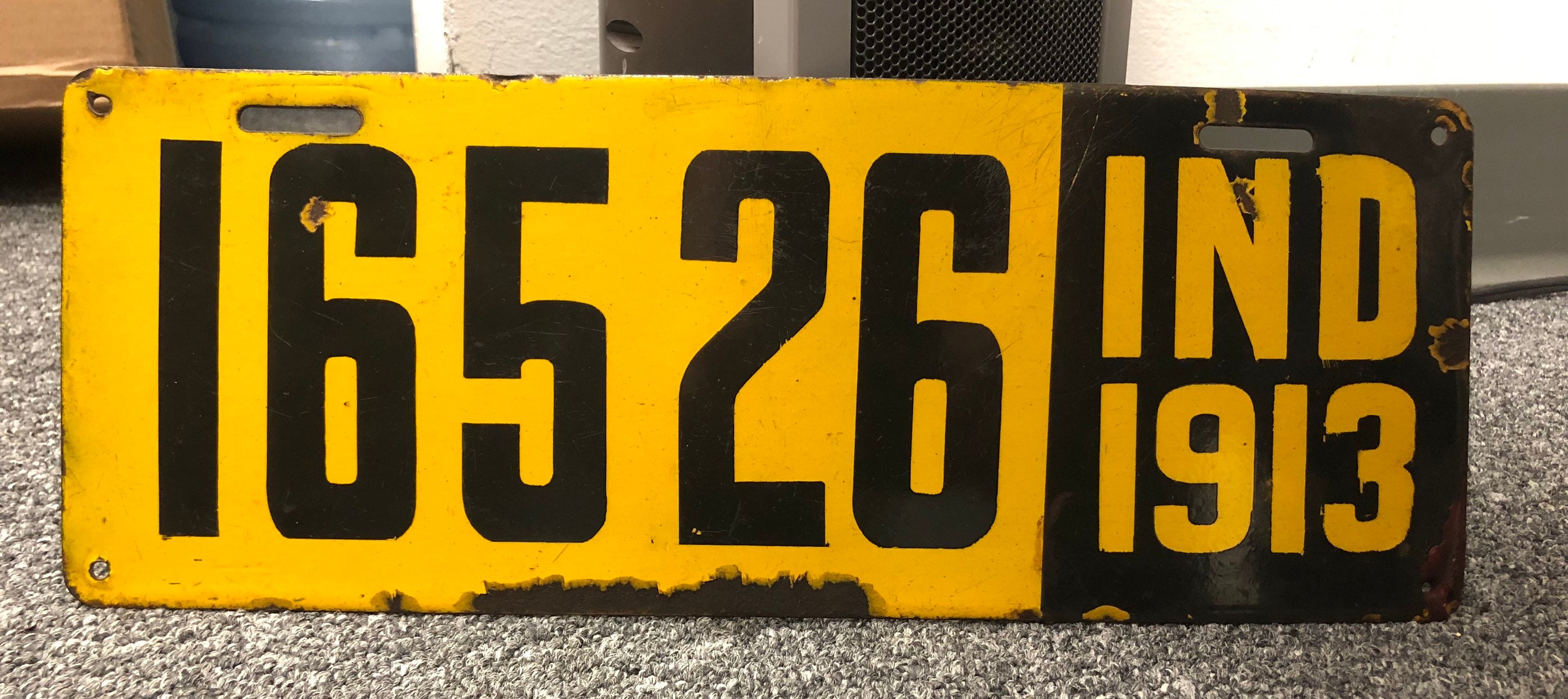 Antique 1913 Porcelain Indiana License Plate 5.5 X 14.5 - Etsy