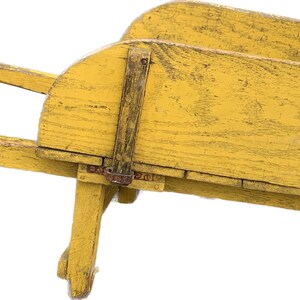 Antique Primitive New York Yellow Painted Diminutive Wooden Wheel ...