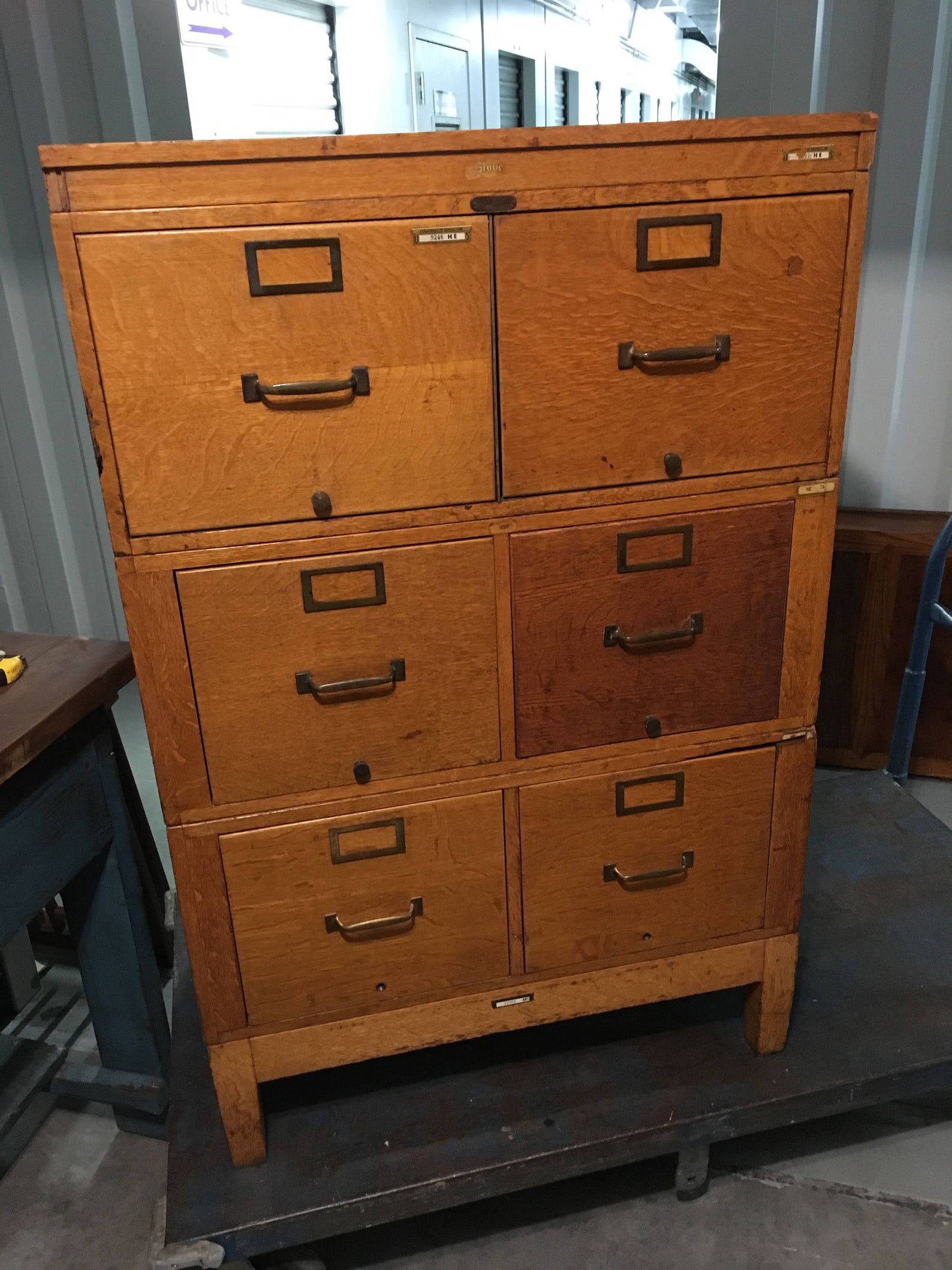 Mid Century Vintage Globe Oak Stacking Sectional File Cabinet - Etsy