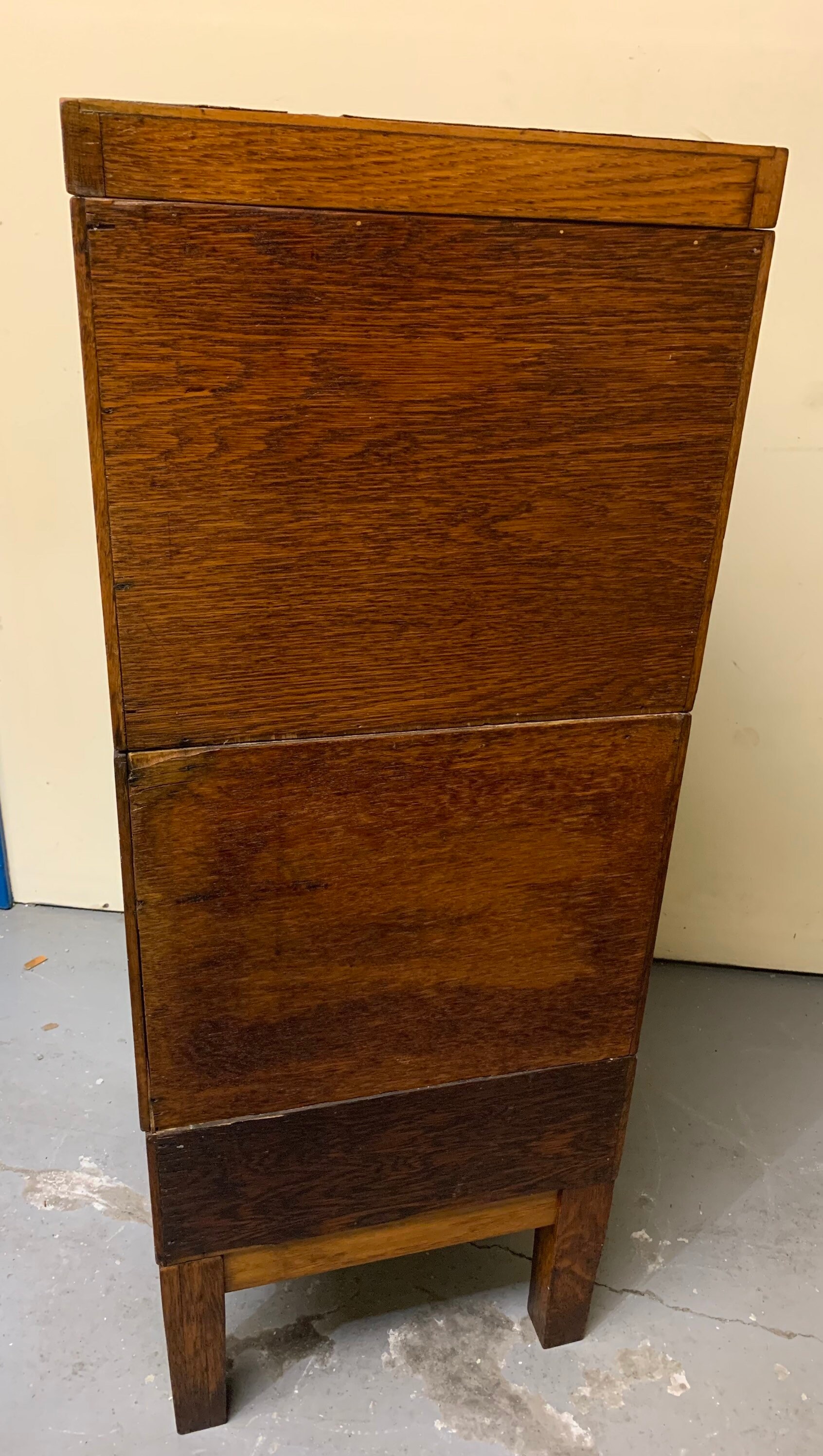 Unique Antique 1907 Shaw Walker Oak Sectional File Cabinet With Pull ...