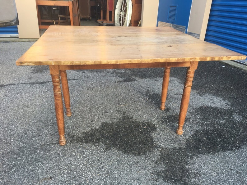 Primitive Drop Leaf Table Walnut or Maple - Etsy