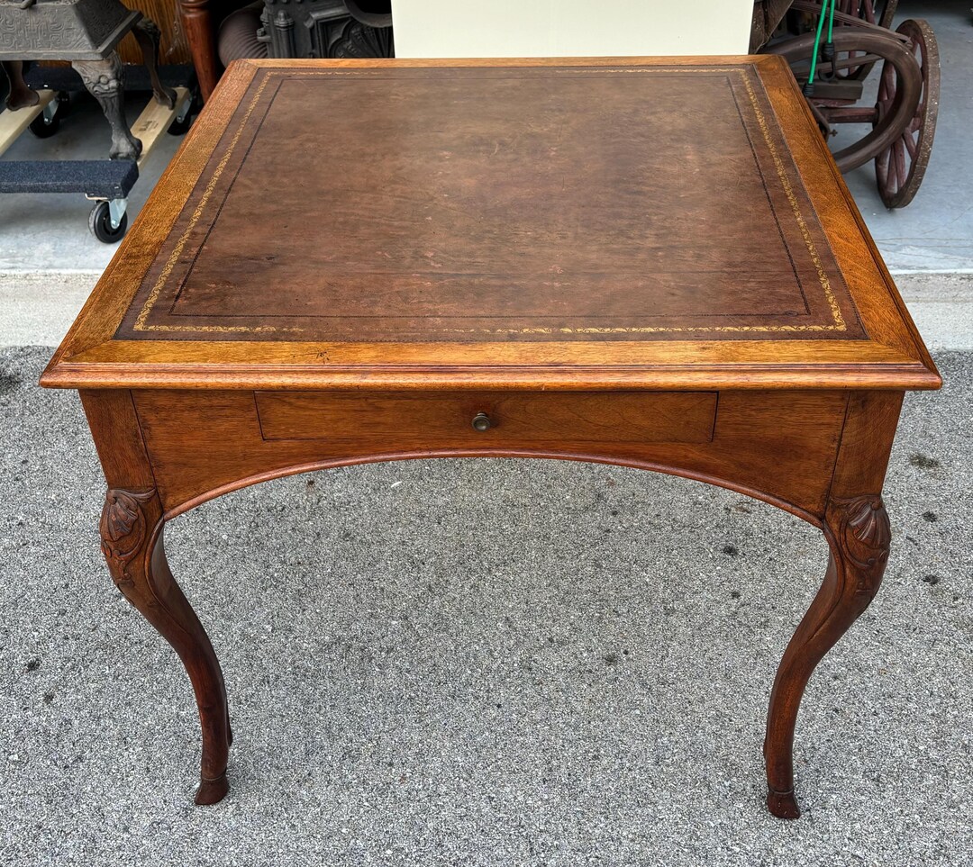 Antique English Walnut Parlor Table Single Dovetailed Drawer 32x32x28h ...