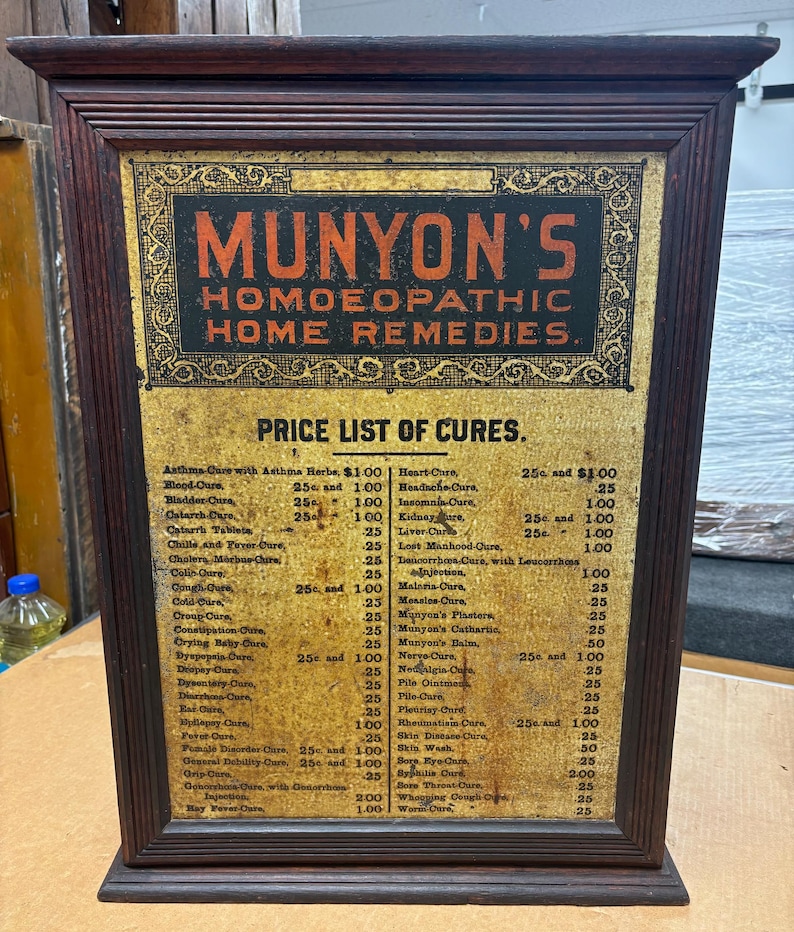 Antique Original 1800s Munyons Homeopathic Home Remedies Apothecary ...