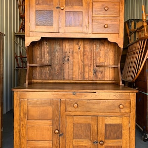 Antique Ohio Amish Country Farm Cupboard Bakers Cabinet 27d13d43.5w32 ...