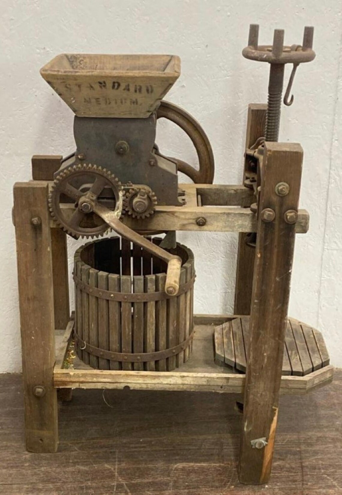 19th Century Standard Medium Apple Cider Press 44h23w35d - Etsy
