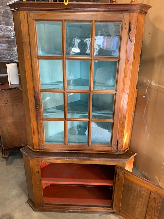 Antique pine corner cabinet store