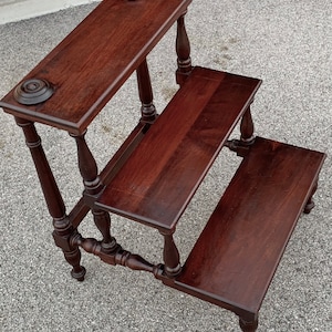 Antique 1860 Virginia Walnut Bed Steps 19.5W20.5D24.5H Shipping is Not ...