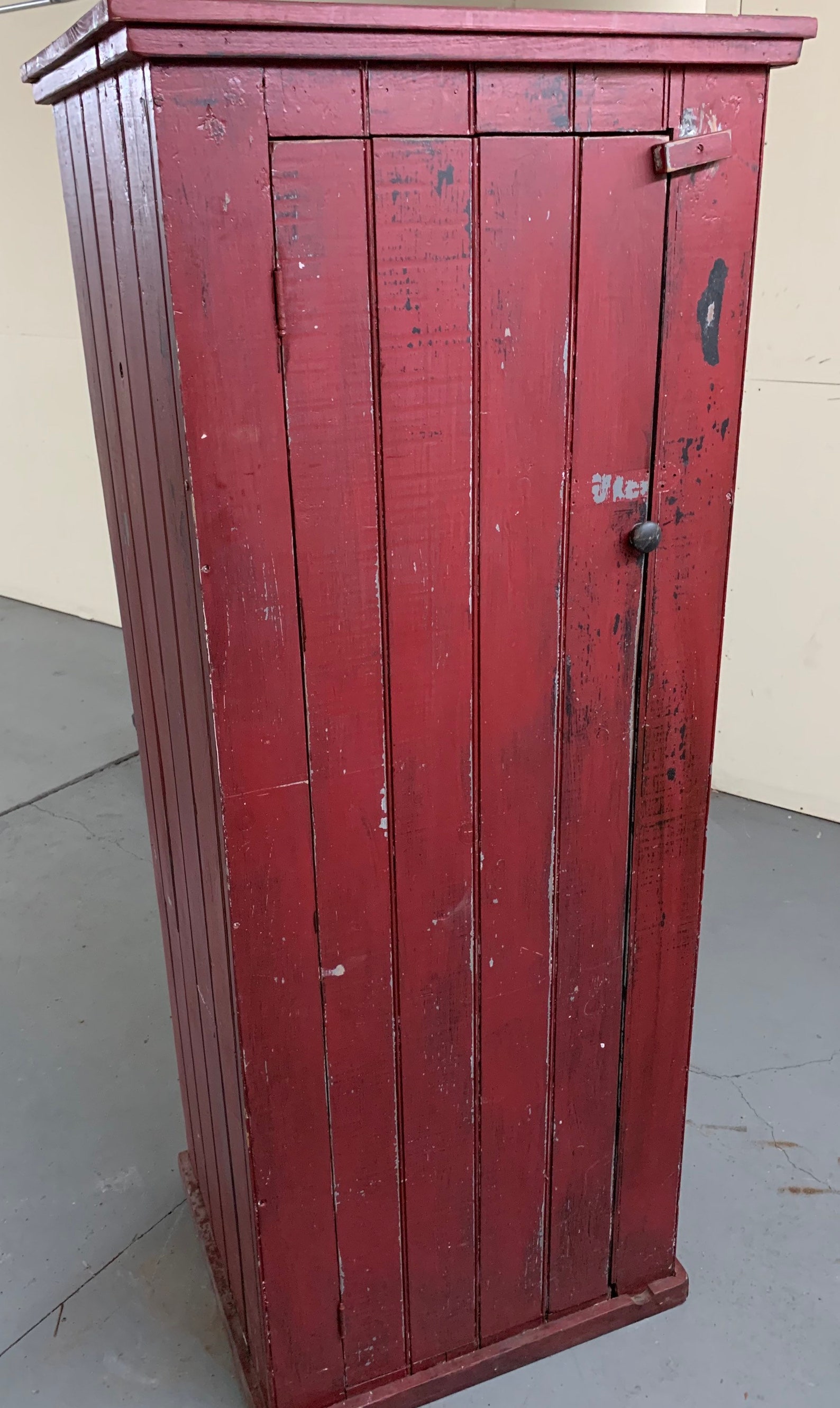 Primitive Red Painted Handmade Wardrobe Chimney Cabinet Texas - Etsy