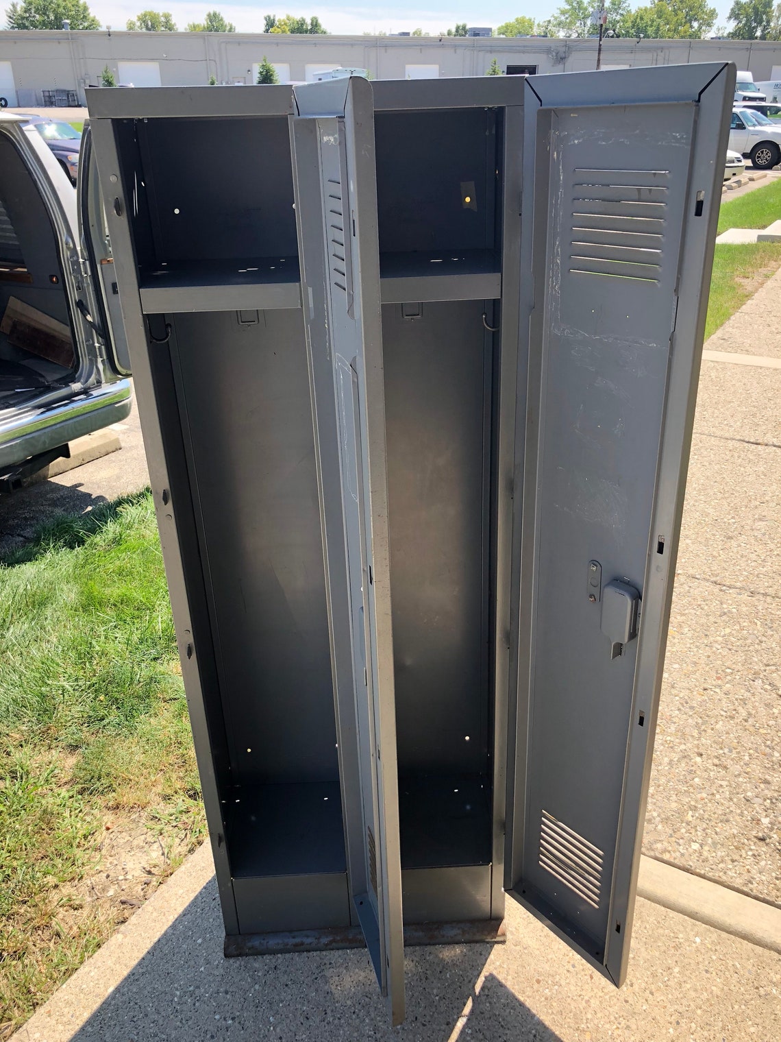 Vintage Equipto Lockers Original Gray Paint Heavy Duty - Etsy