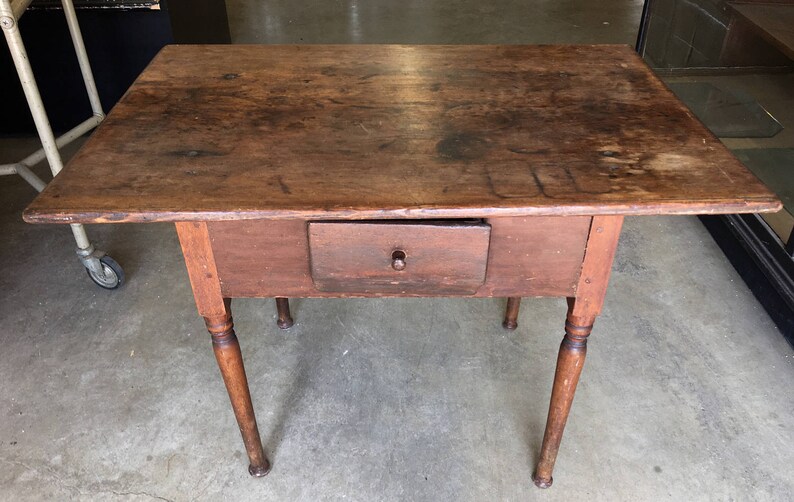 Early Antique Primitive Tavern/farm/work Table 36W25.5D18H26H Shipping ...