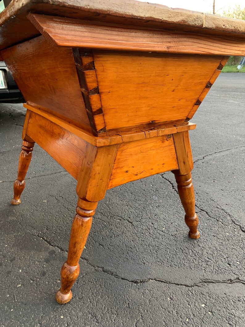 Antique American Southern White Pine Dough Box With Drawer - Etsy