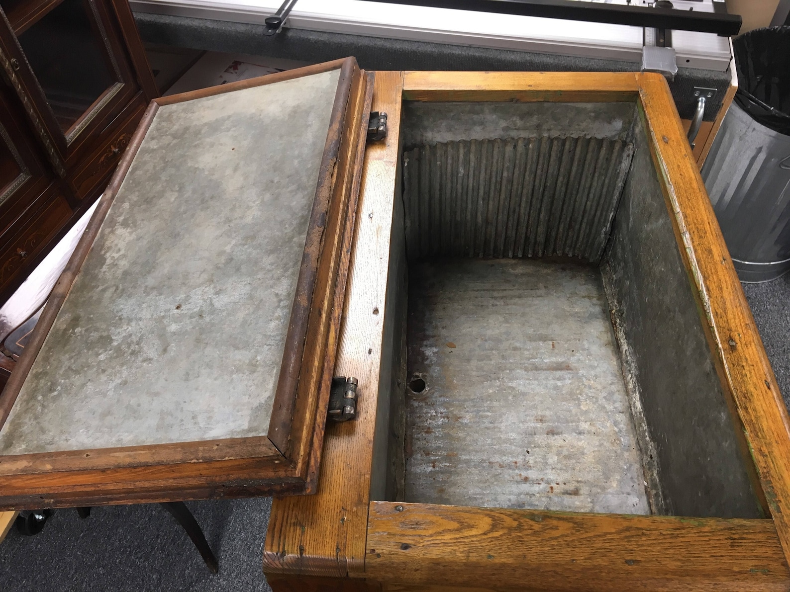 Antique Oak Ice Chest Rival Co 43h30w23d Shipping is Not Free - Etsy