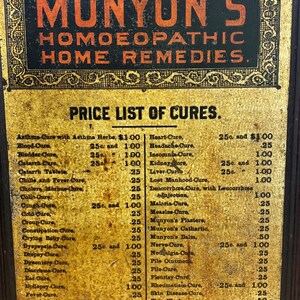 Antique Original 1800s Munyons Homeopathic Home Remedies Apothecary ...