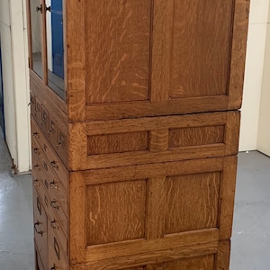 Antique Globe Wernicke Oak Stacking File System Bookcase Cabinet ...