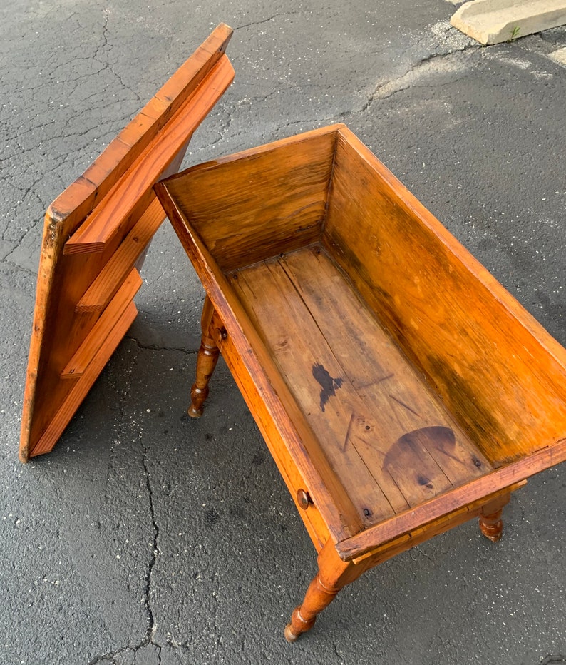 Antique American Southern White Pine Dough Box With Drawer - Etsy