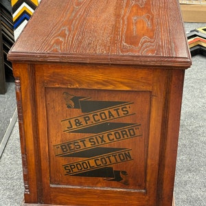 Antique American J & P Coats Spool Cabinet 6 Drawer 24.5w17.5d20.5h ...