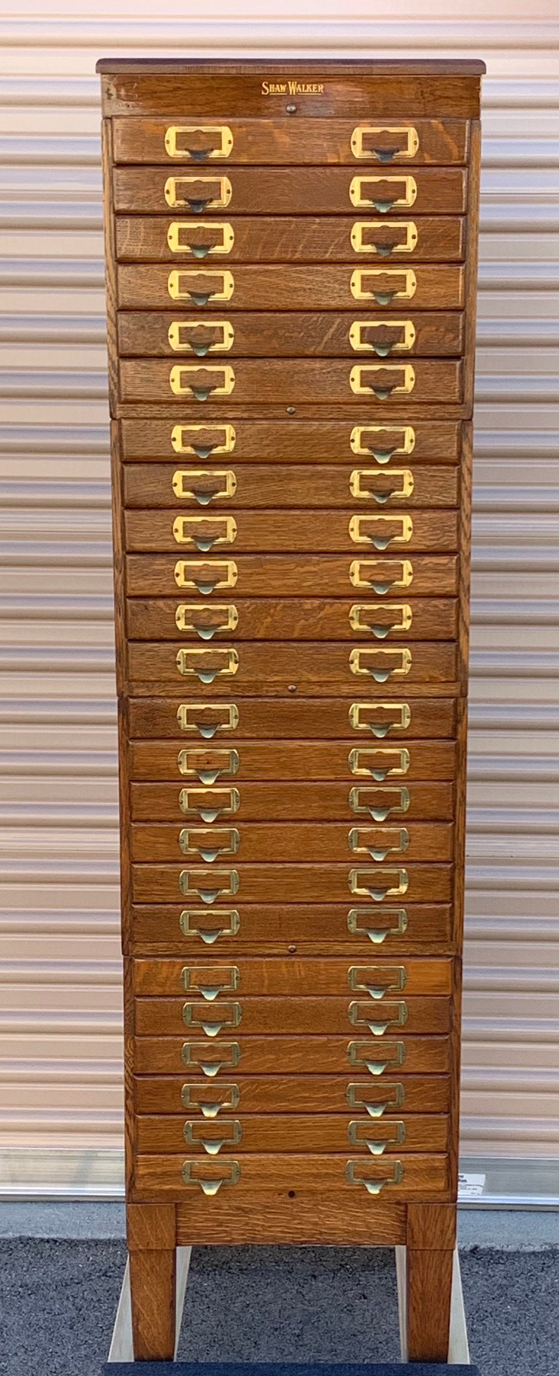 Antique Shaw Walker Oak Stacking File Cabinet 4 Sections 24 - Etsy