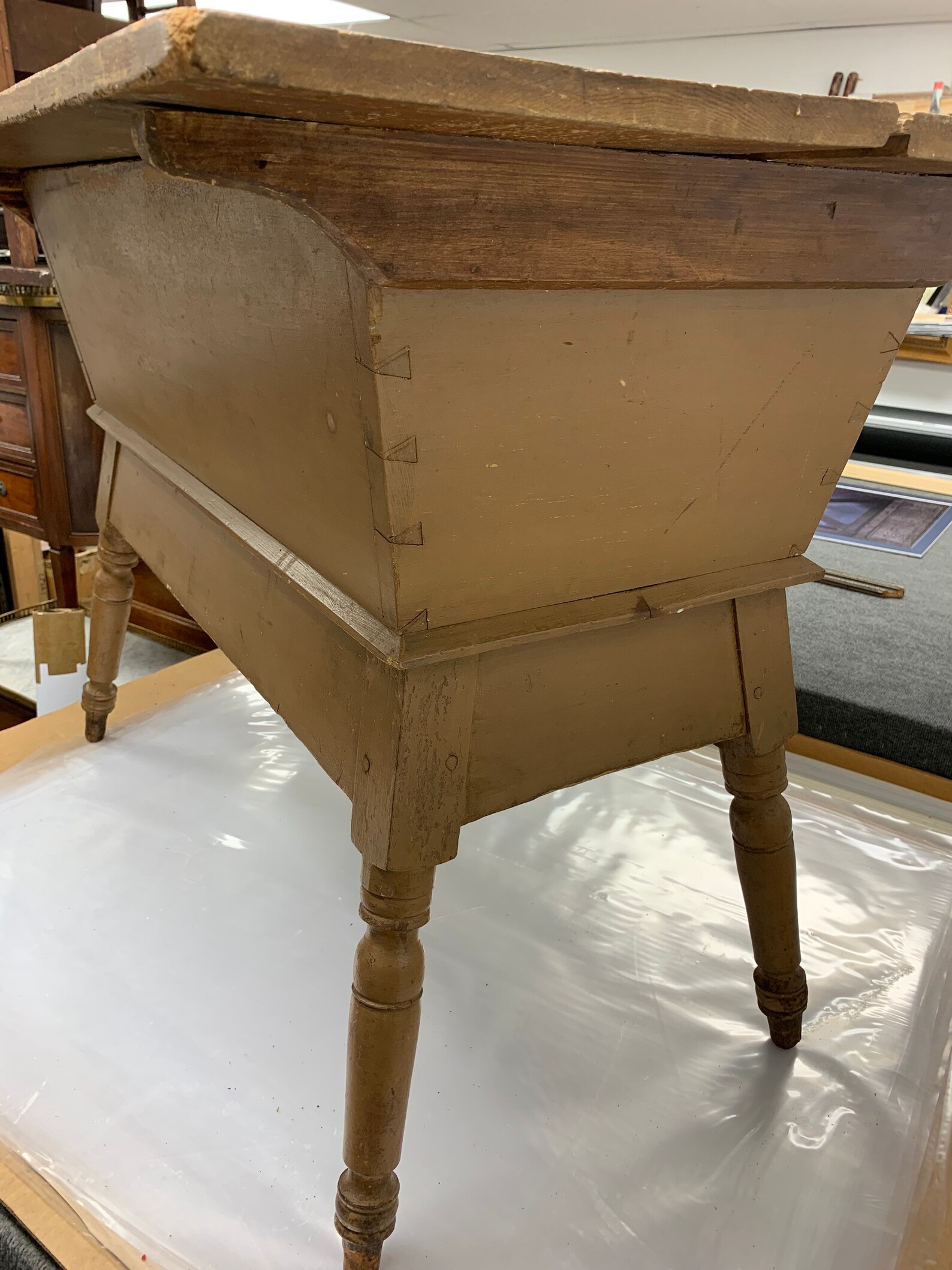 Beautiful Primitive 19th Century Dough Box in Mustard Paint - Etsy