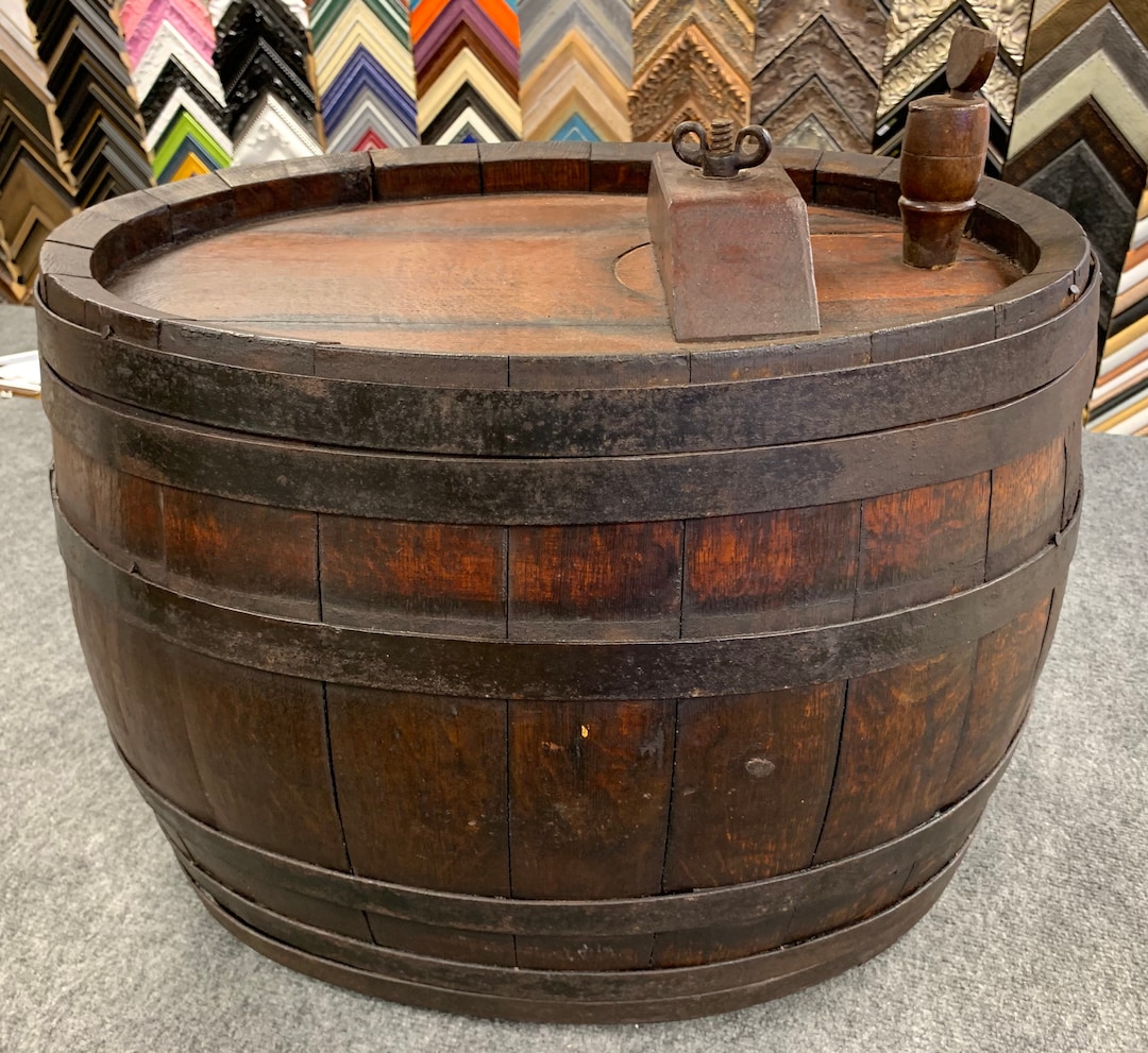 Beautiful Solid Oak Vintage French Vineyard Wine Barrel 16x23x18h ...