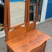 Antique Victorian Solid Oak Dual Harp Washstand With Beveled - Etsy