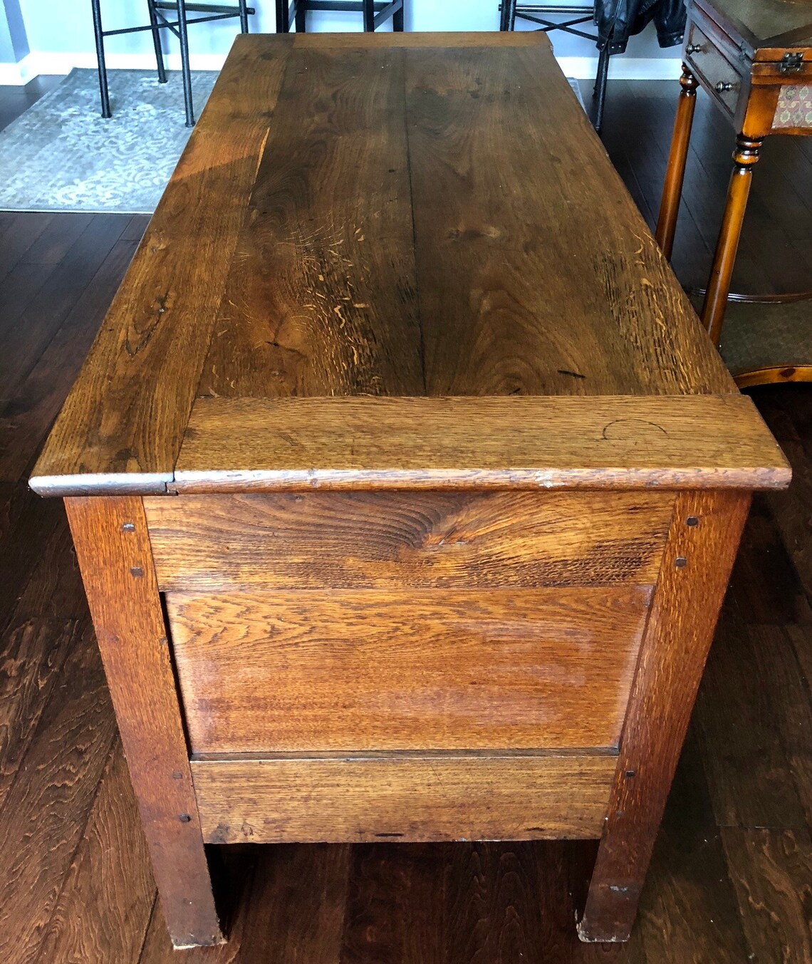 Antique Continental Oak Trunk Chest 1800's 23.5d30h56w - Etsy