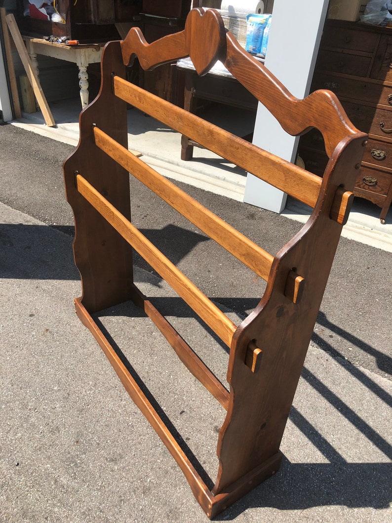 Vintage Pine Quilt Rack 44W 12d 54H 3 Racks Shipping is Not | Etsy