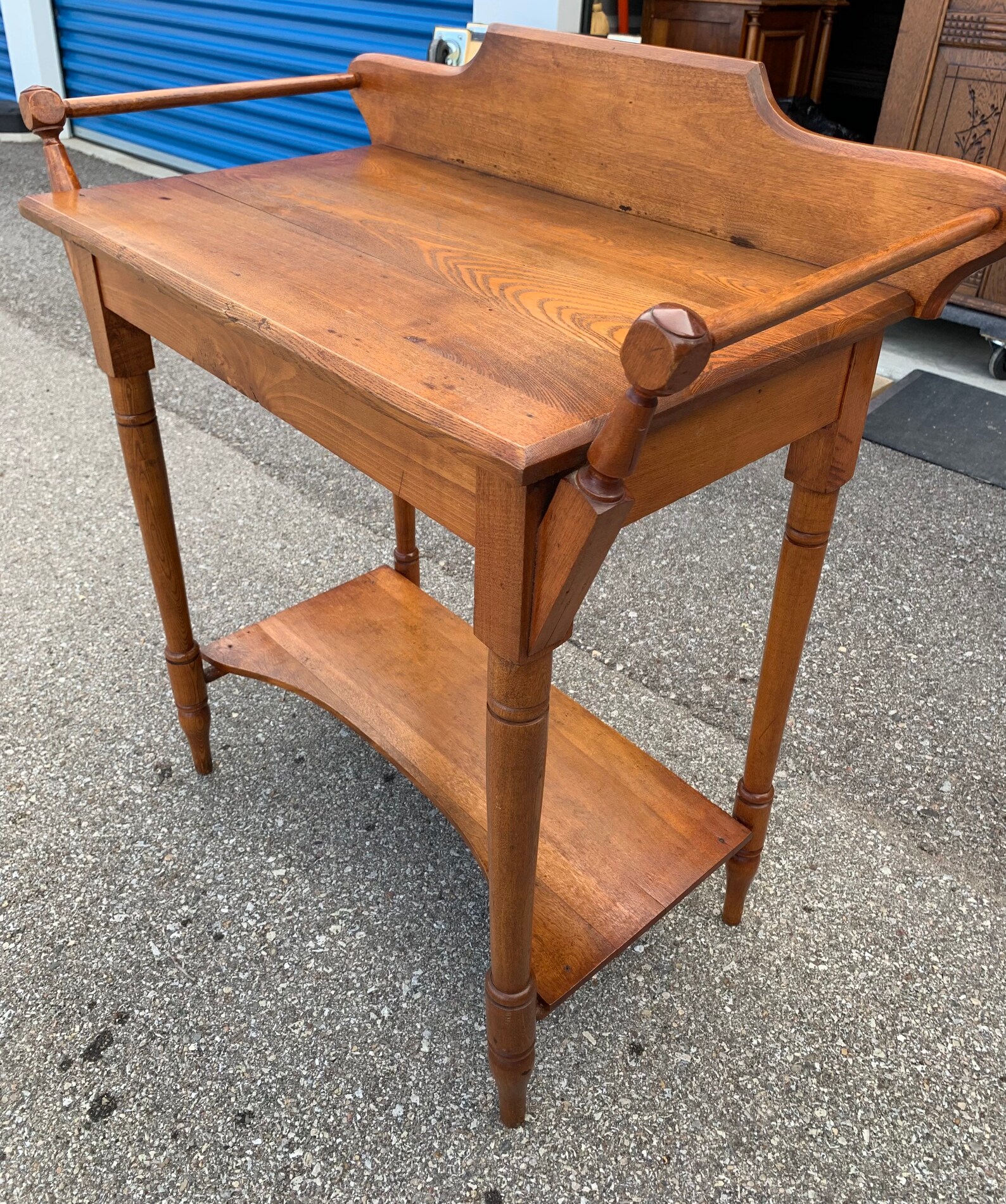 Antique Southern Custom-made Ash and Maple Washstand Bottom Shelf ...