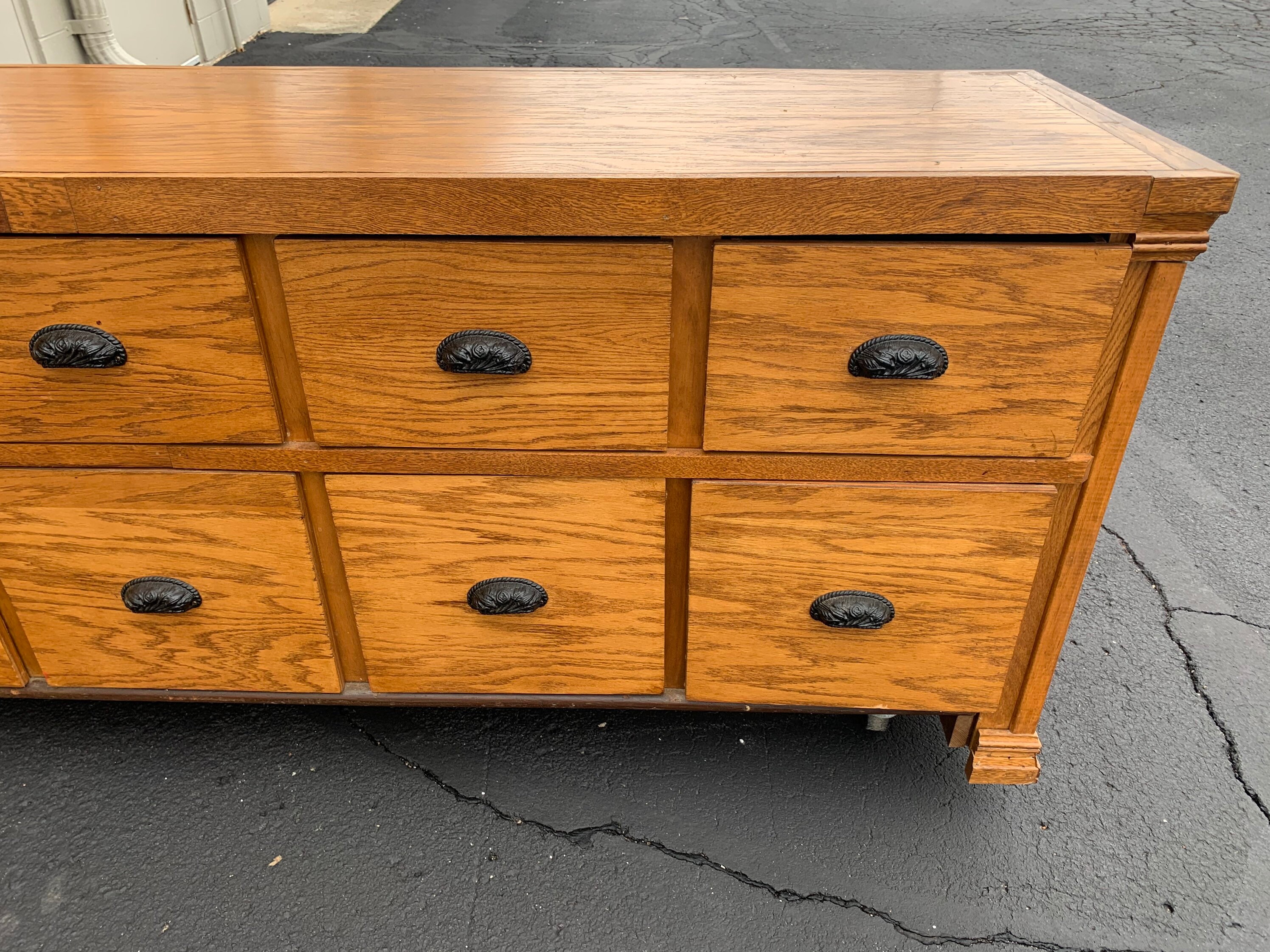 Antique Bean Counter Vintage Country Store Bean Seed Counter 10 Drawer