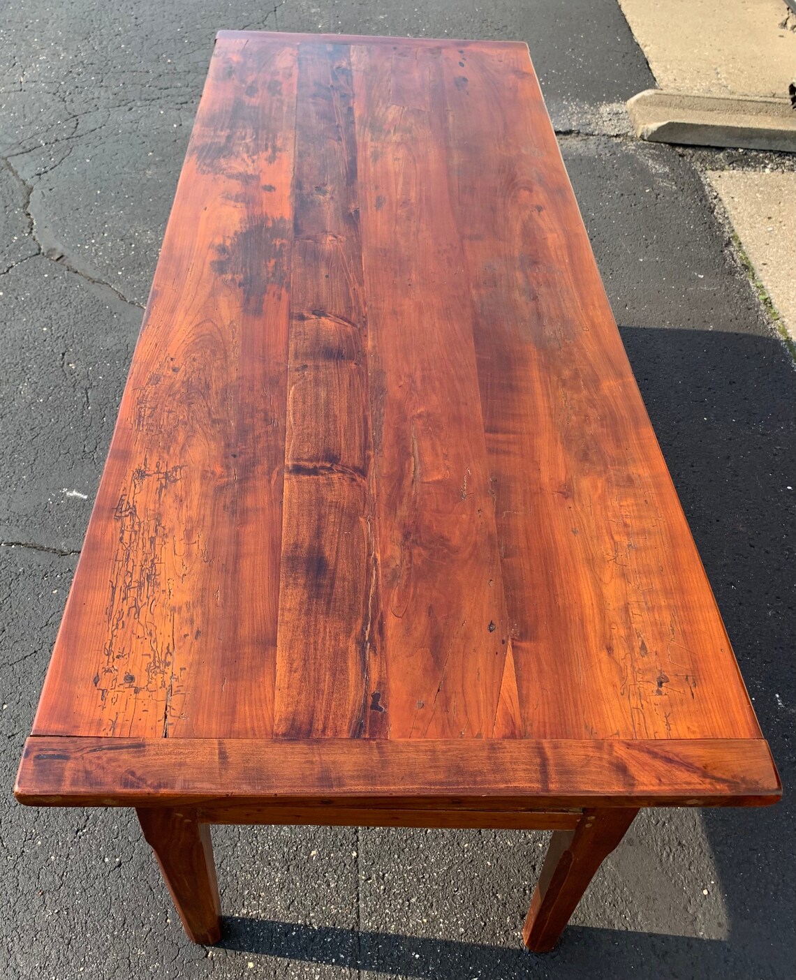 Antique French Fruitwood Farm Harvest Table 2 Drawers - Etsy