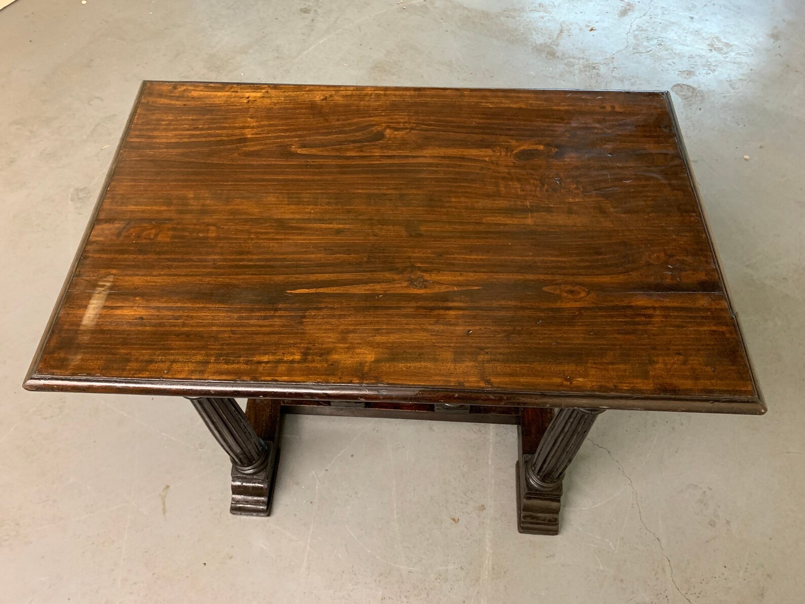19th C Walnut Italian Side Table 1 Drawer 6 Reeded Column Legs - Etsy