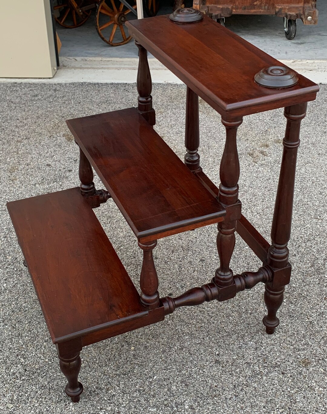 Antique 1860 Virginia Walnut Bed Steps 19.5W20.5D24.5H Shipping is Not ...