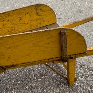 Antique Primitive New York Yellow Painted Diminutive Wooden Wheel ...
