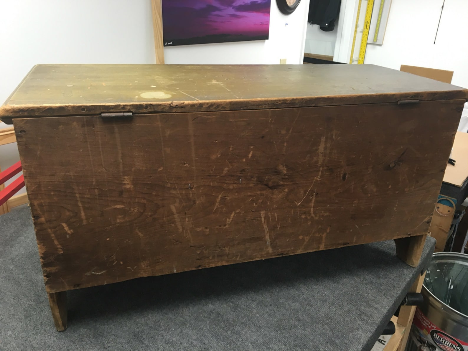 Primitive Blanket Chest All Original Mustard Green Paint - Etsy