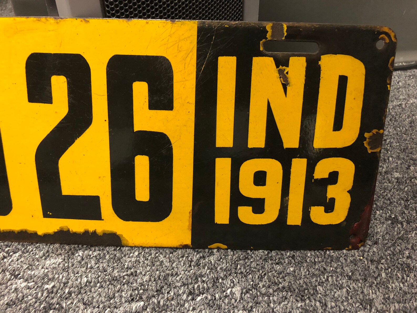 Antique 1913 Porcelain Indiana License Plate 5.5 X 14.5 - Etsy