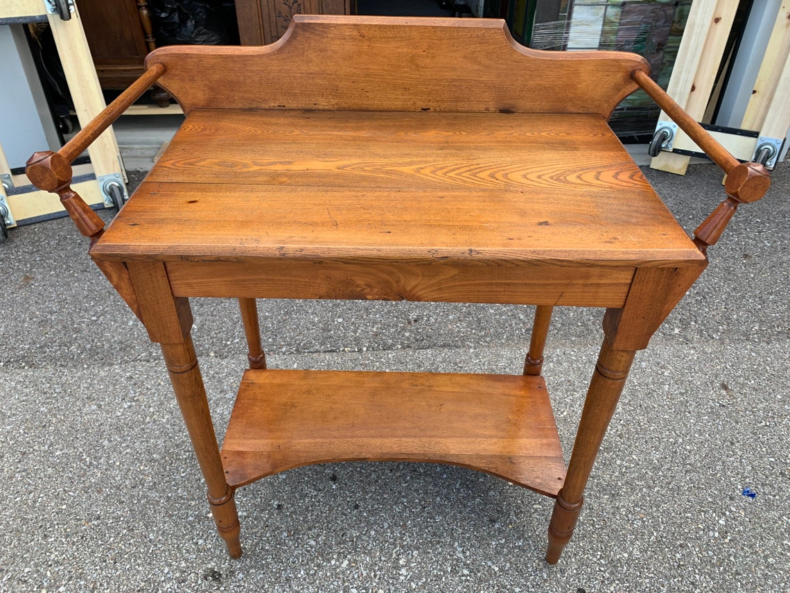 Antique Southern Custom-made Ash and Maple Washstand Bottom Shelf ...