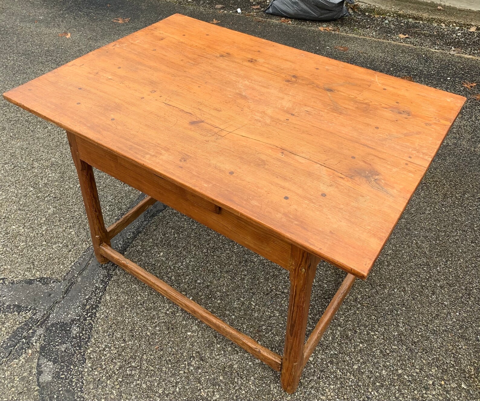Primitive New England Grain Stained Pine Tavern Table 1 Drawer - Etsy