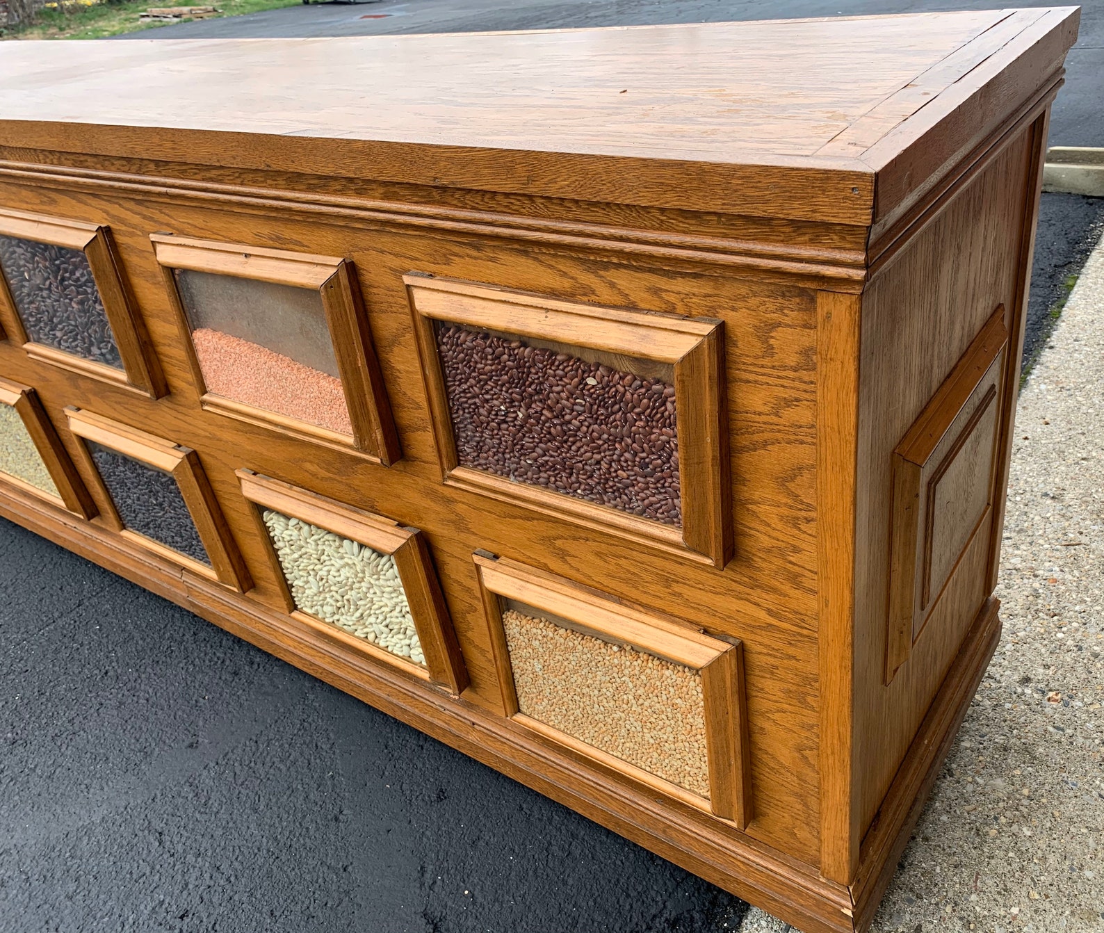 Vintage Country Store Bean Seed Counter 10 Drawer Custom Made 35h22d90w ...