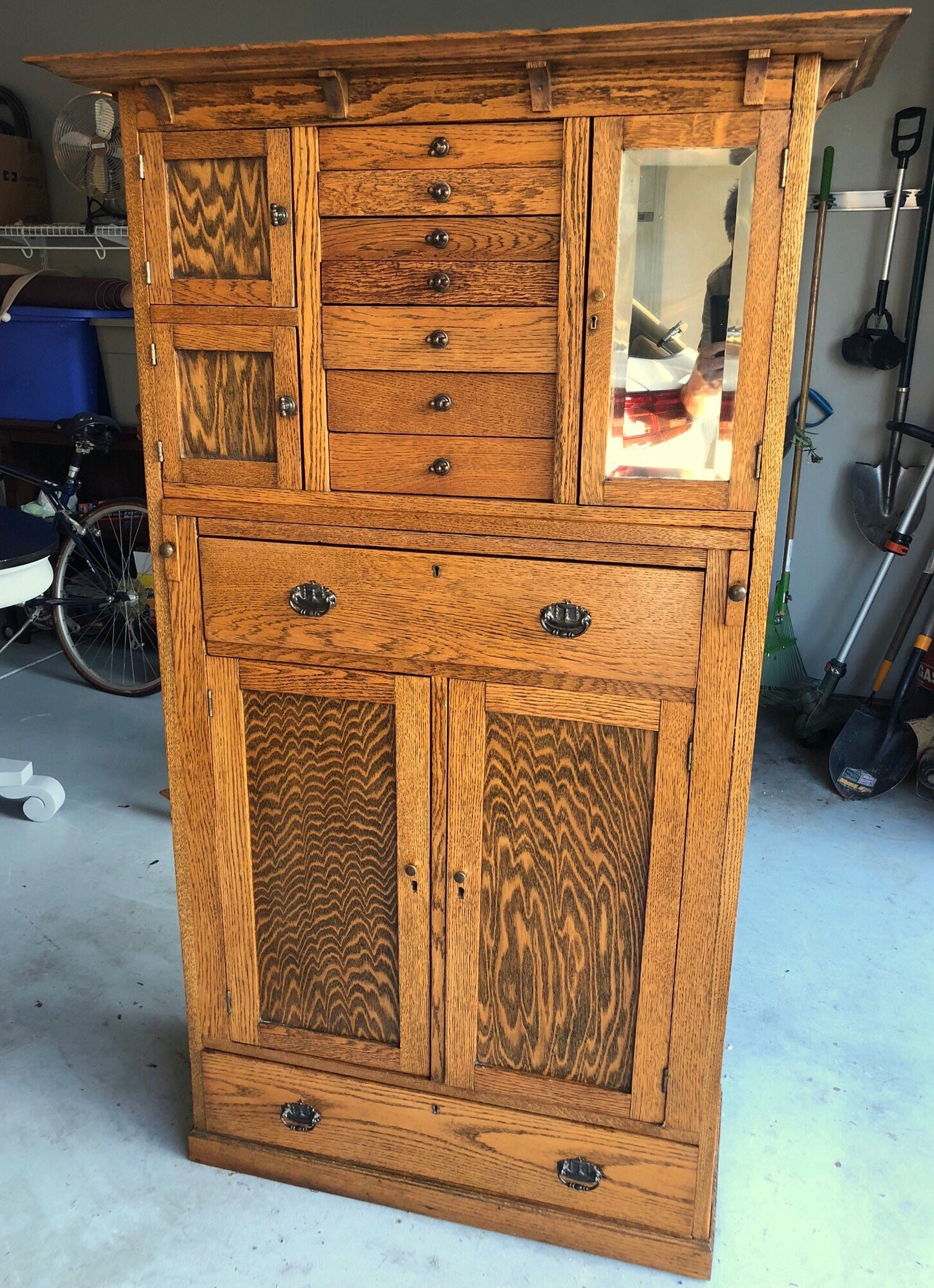Antique American Oak Dental Cabinet 9 Drawers 37.5w16d13d63h Shipping is Not Free Etsy