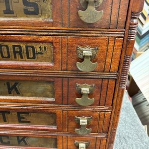 Antique American J & P Coats Spool Cabinet 6 Drawer 24.5w17.5d20.5h ...