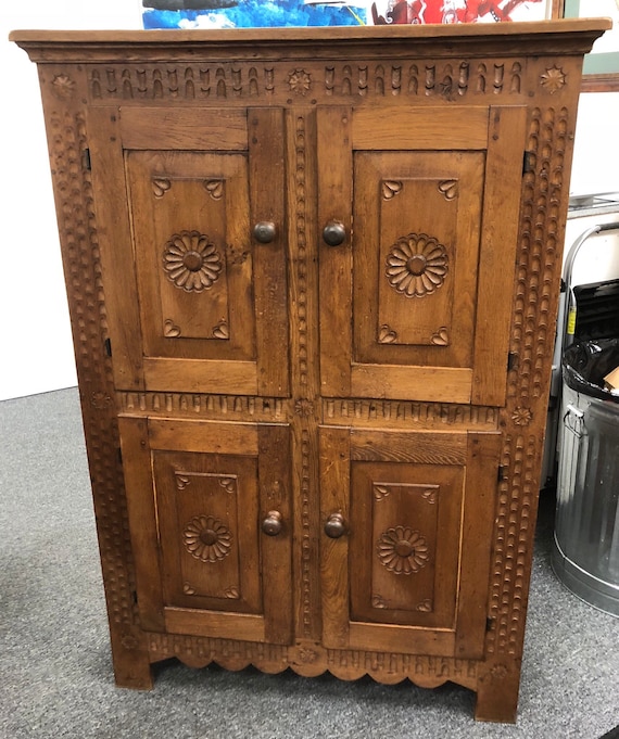 Solid oak cupboard store