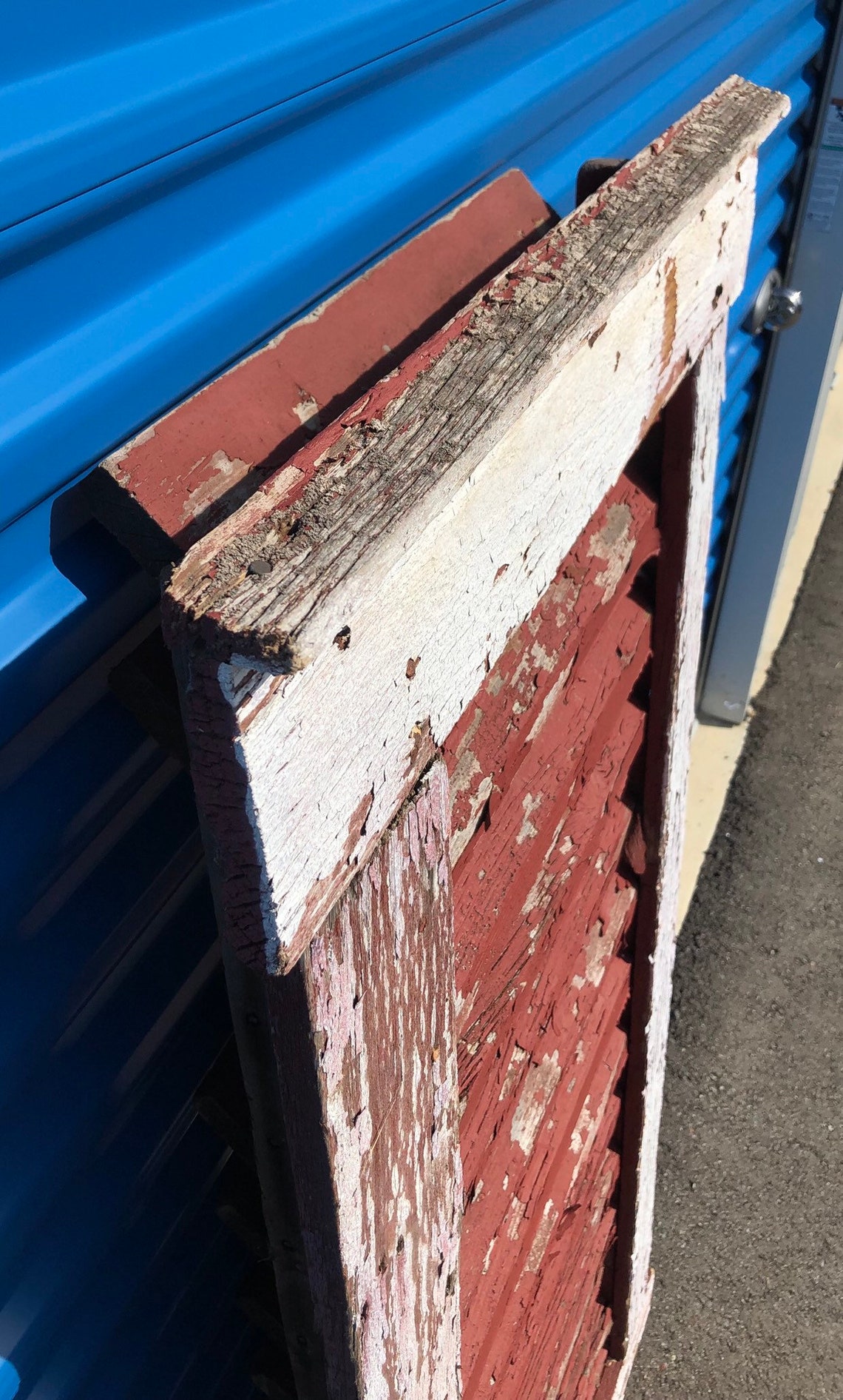 Antique American Painted Barn Window Louver Shutter | Etsy