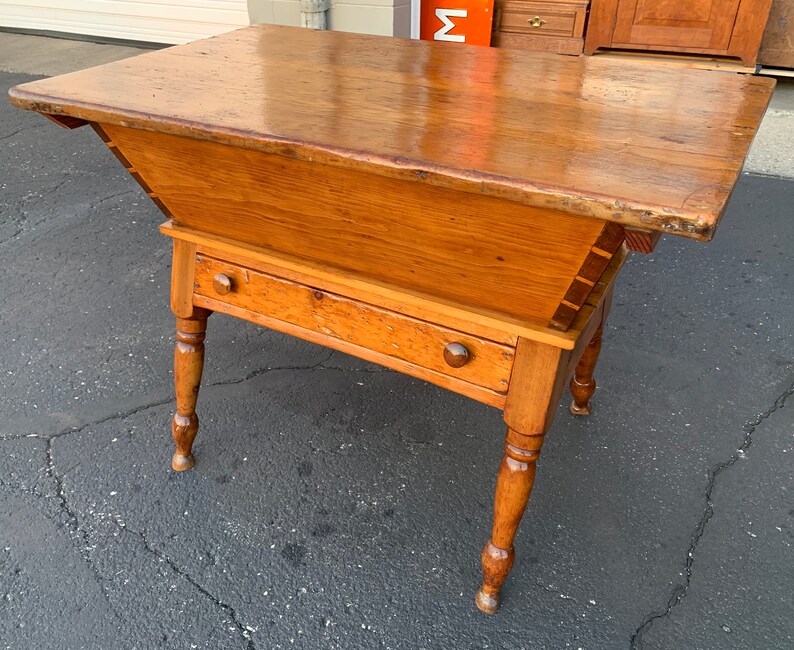 Antique American Southern White Pine Dough Box With Drawer - Etsy