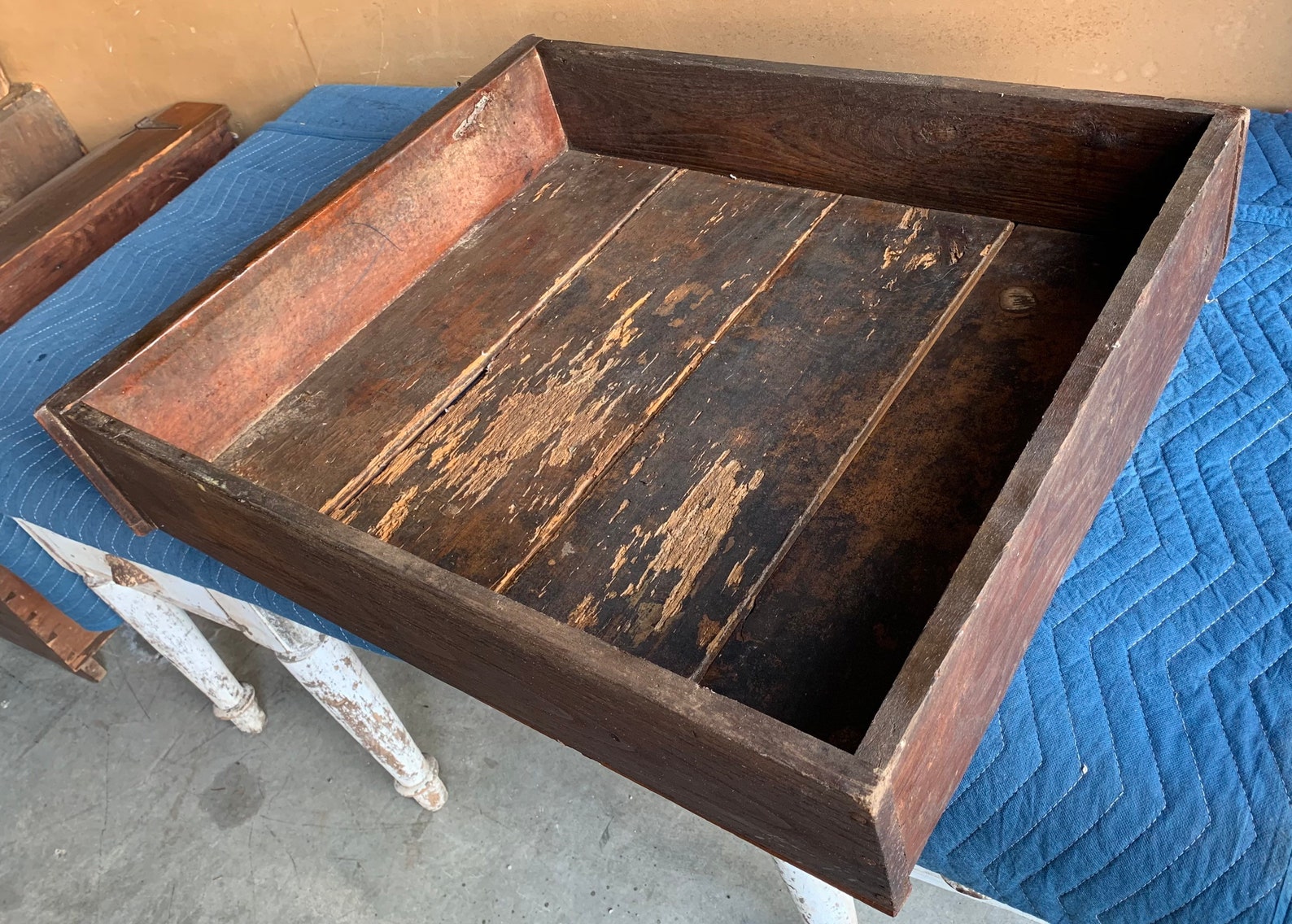 18th C Continental Mahogany Farm Harvest Table Tapered Legs | Etsy