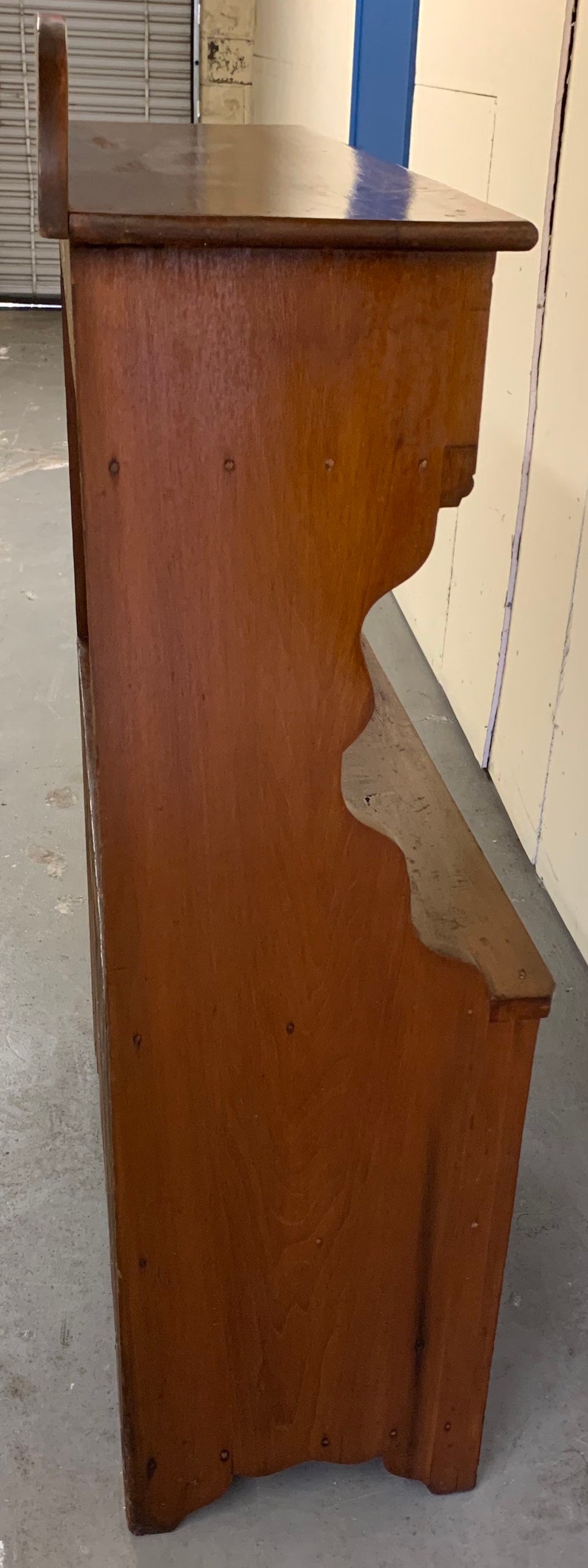 Antique Pine Bucket Bench Crock Cupboard - Etsy