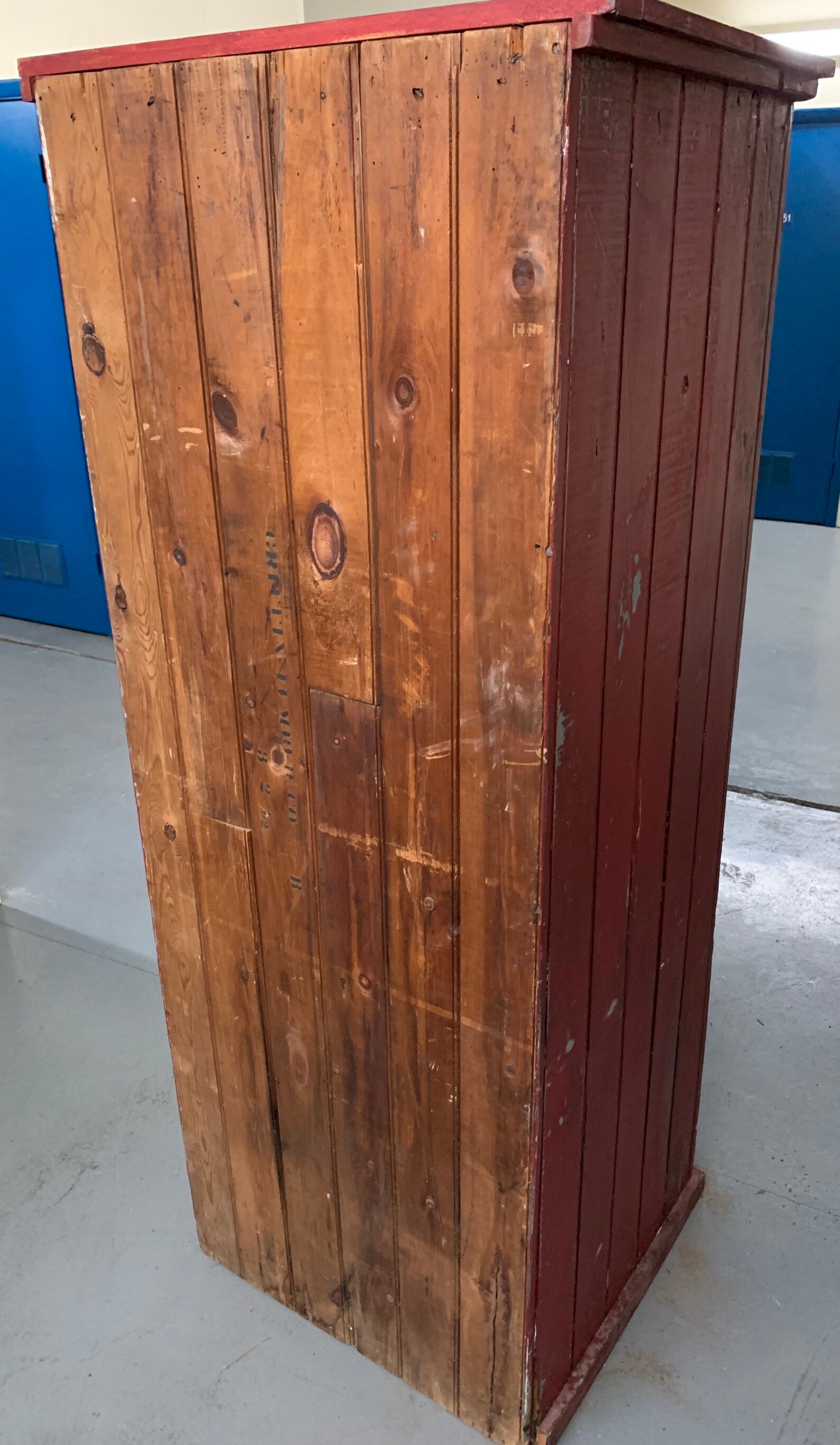 Primitive Red Painted Handmade Wardrobe Chimney Cabinet Texas - Etsy