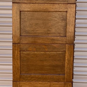 Antique Shaw Walker Oak Stacking File Cabinet 4 Sections 24 Drawers ...