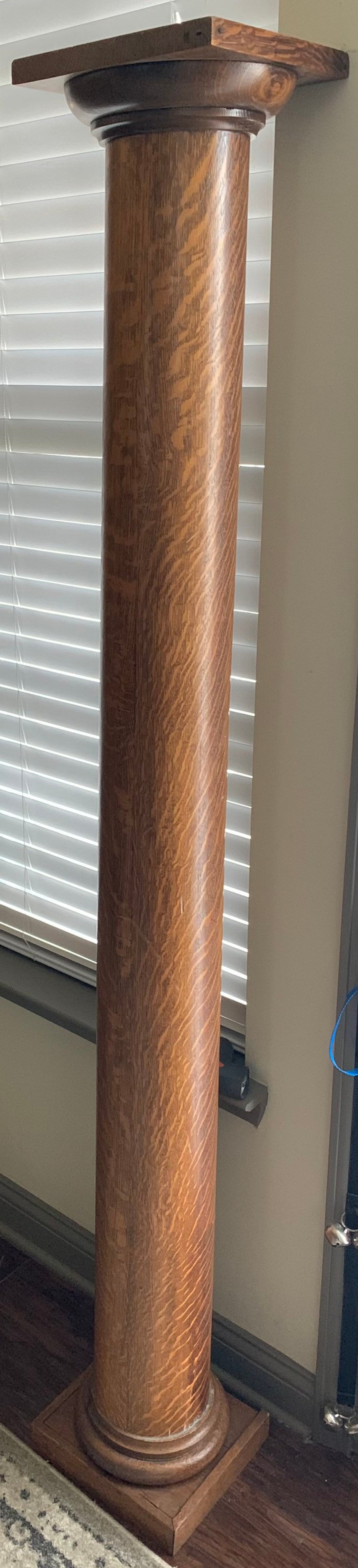 Antique Architectural Solid Mission Oak Round Pillars 11x11x73 Shipping ...