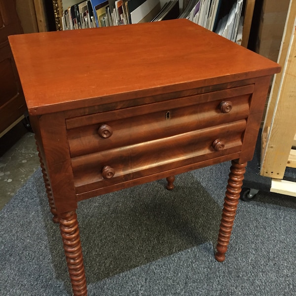Antique Two Drawer End Table - Etsy