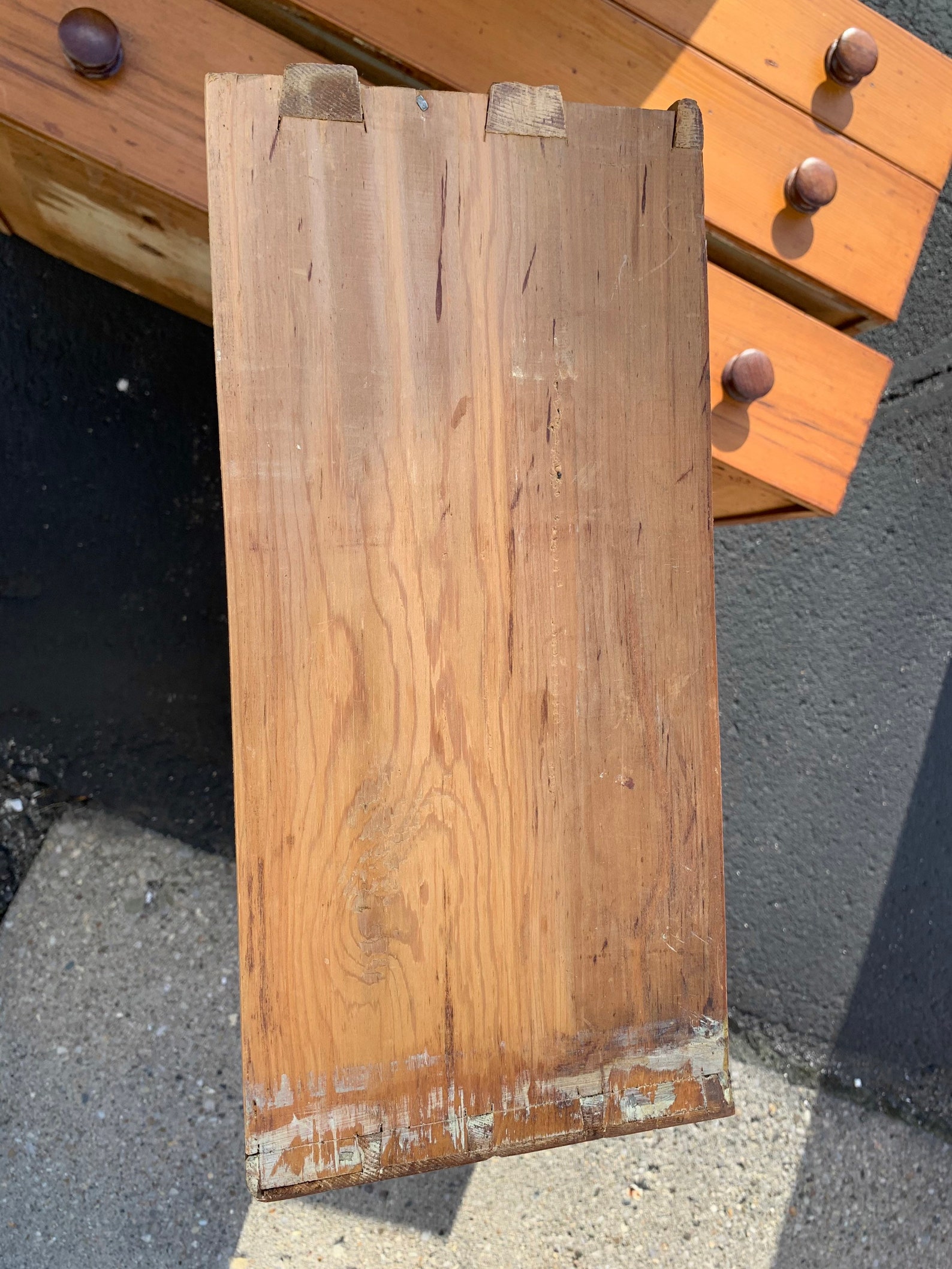 Antique 19th C Southern Pine 4 Drawer Chest Cut Out Base - Etsy